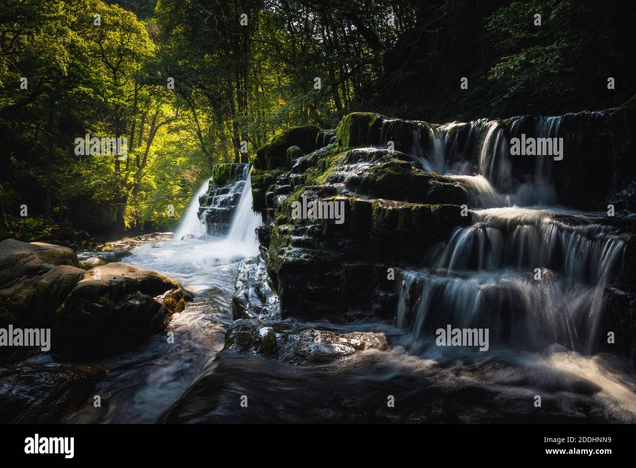 Waterfall Country Wales UK Stock Photo - Alamy