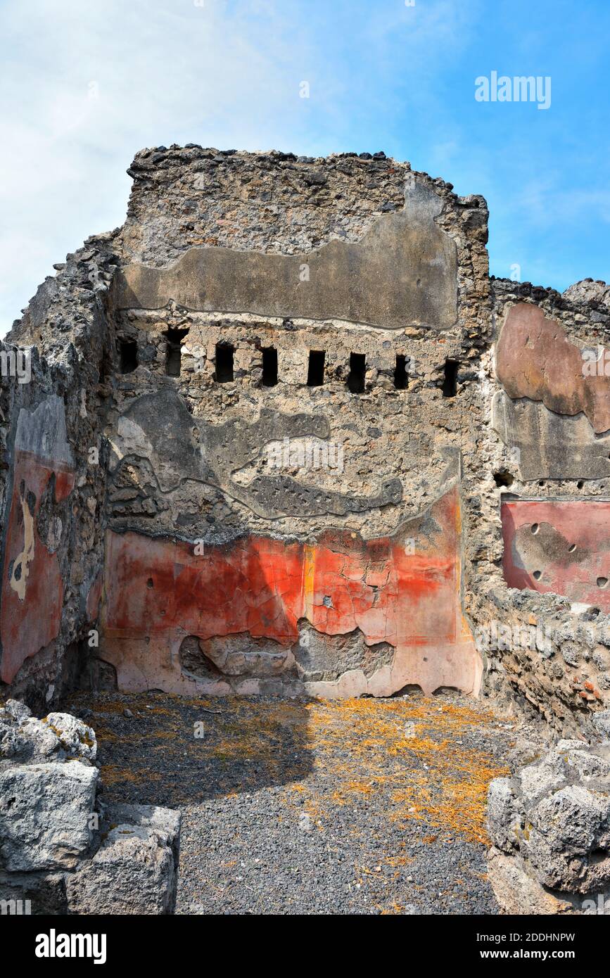Ruins of Ancient Roman city of Pompeii Italy was destroyed and buried ...