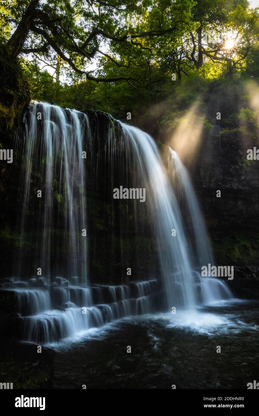 Waterfall Country Wales UK Stock Photo - Alamy