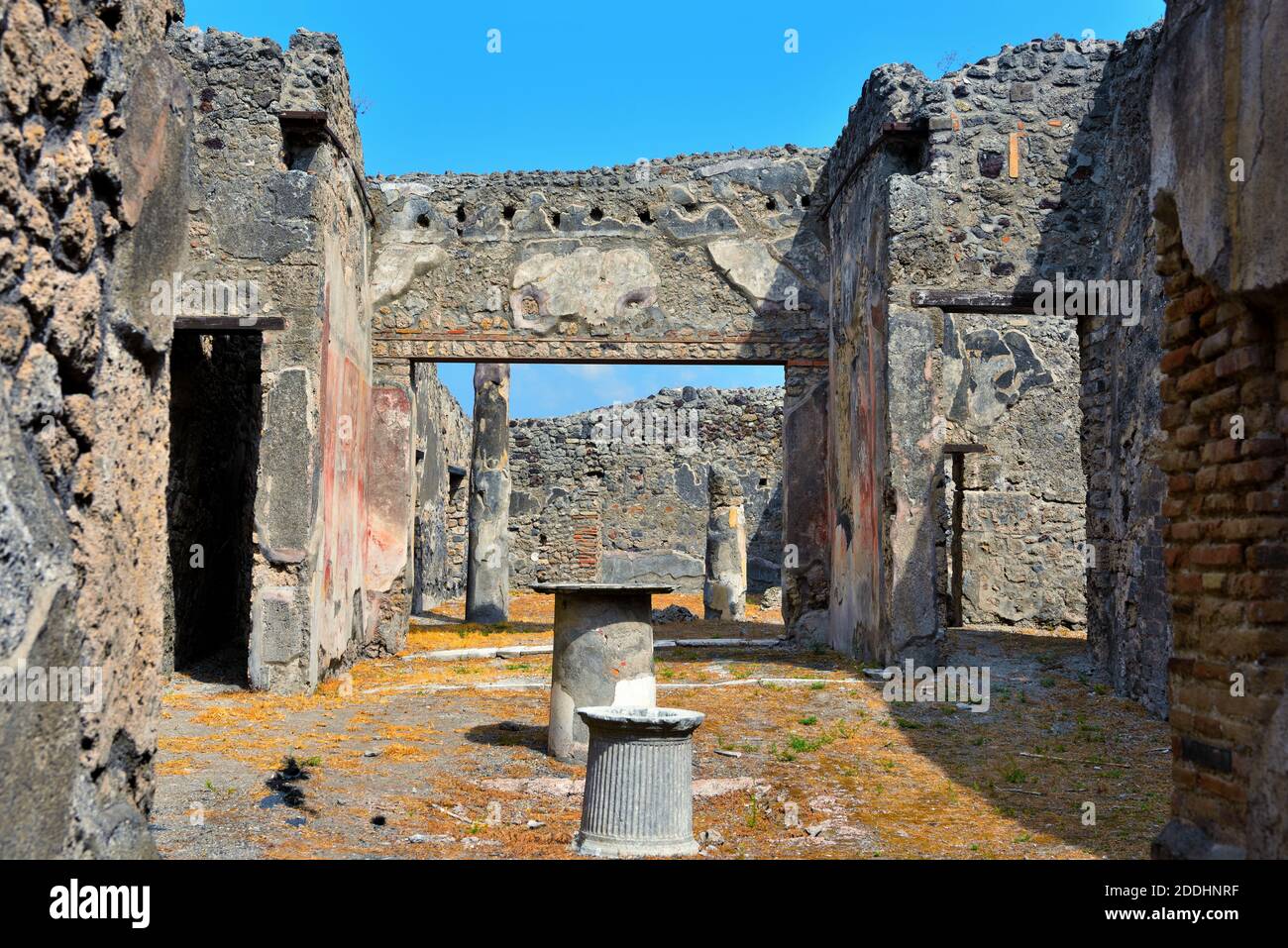 Ruins of Ancient Roman city of Pompeii Italy was destroyed and buried ...