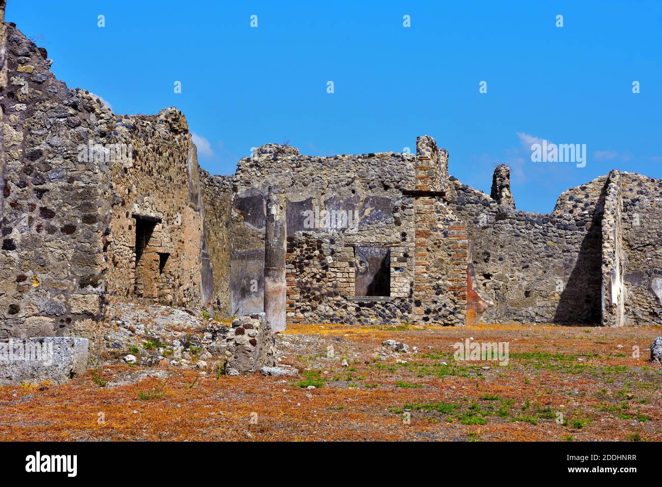 Ruins of Ancient Roman city of Pompeii Italy was destroyed and buried ...