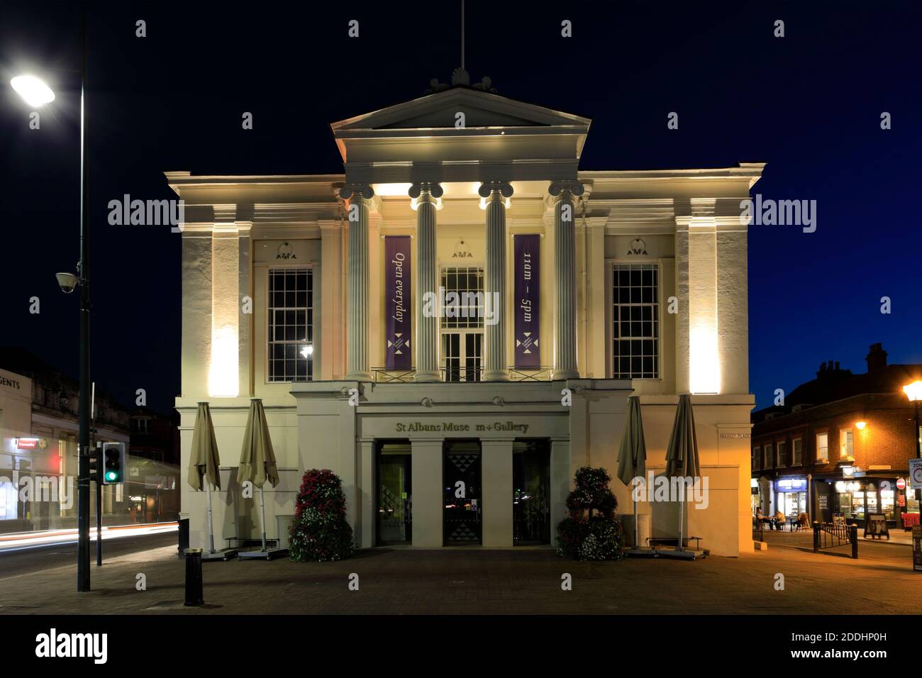 Dusk, the Art Gallery and Museum of St Albans, Hertfordshire County ...