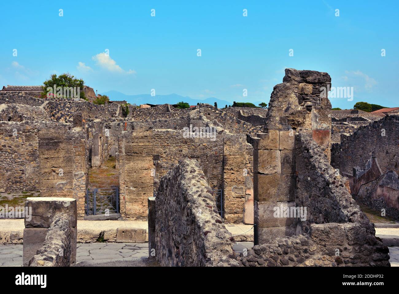 Ruins of Ancient Roman city of Pompeii Italy was destroyed and buried ...