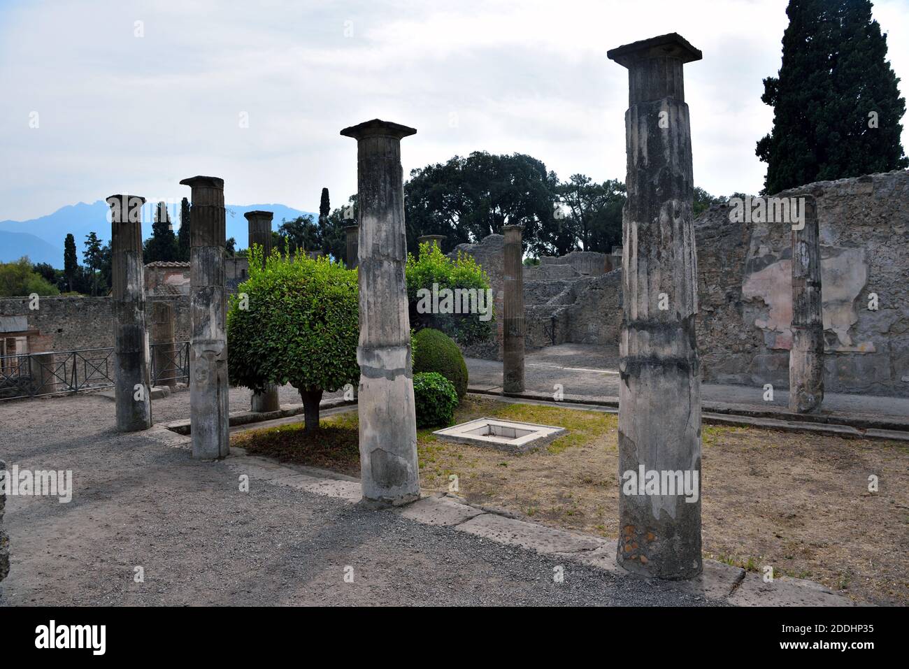 Ruins of Ancient Roman city of Pompeii Italy was destroyed and buried ...