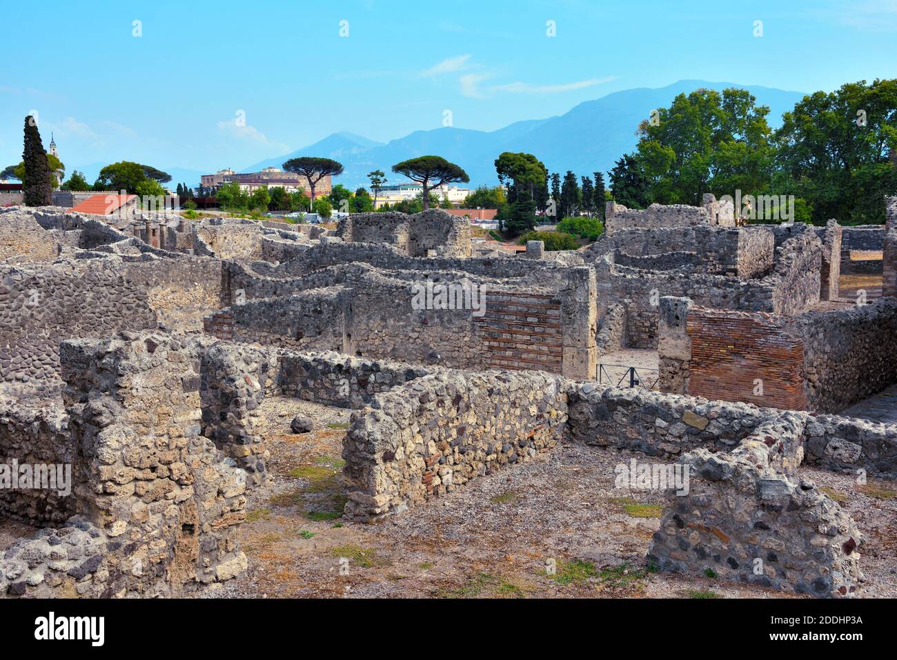 Ruins of Ancient Roman city of Pompeii Italy was destroyed and buried ...