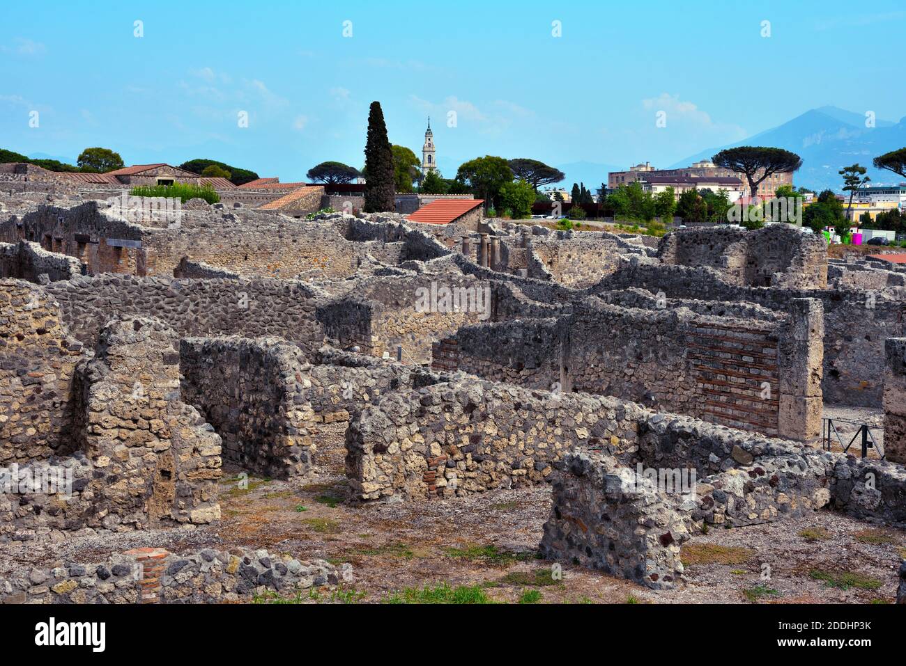 Ruins of Ancient Roman city of Pompeii Italy was destroyed and buried ...