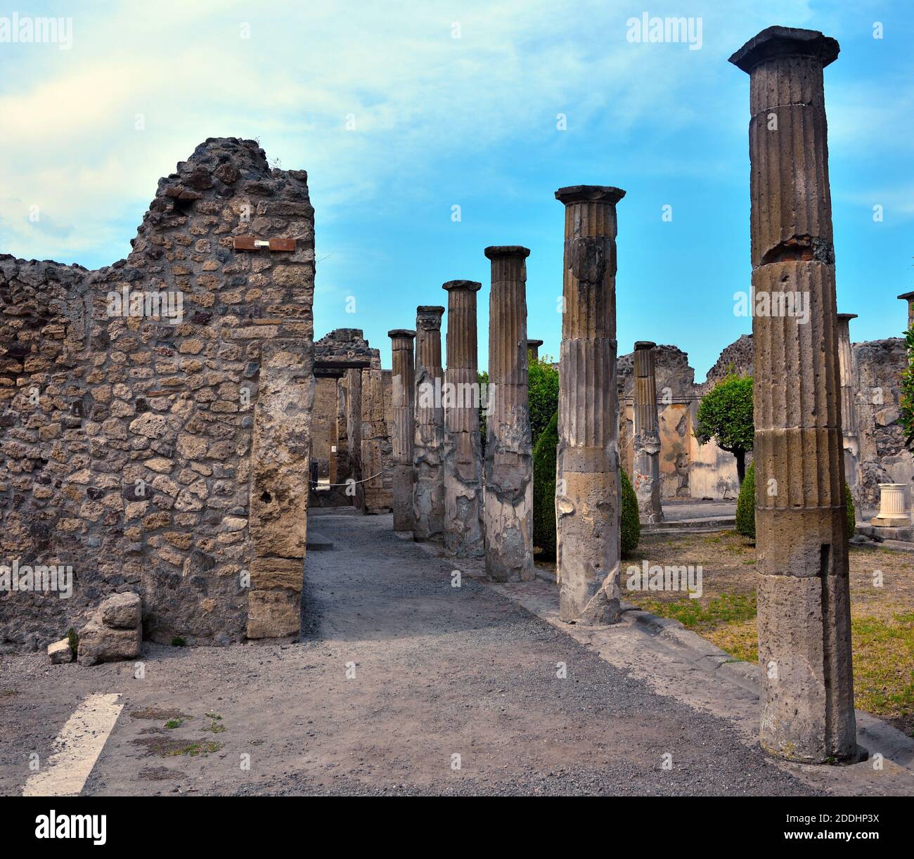 Ruins of Ancient Roman city of Pompeii Italy was destroyed and buried ...