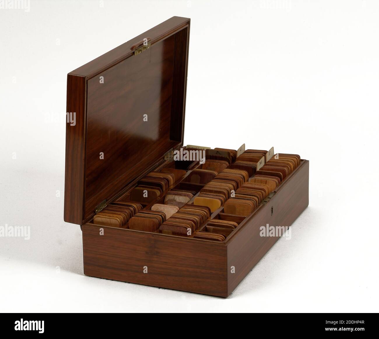 Box of Wood Samples, 1900-50 This beautifully made rosewood box ...