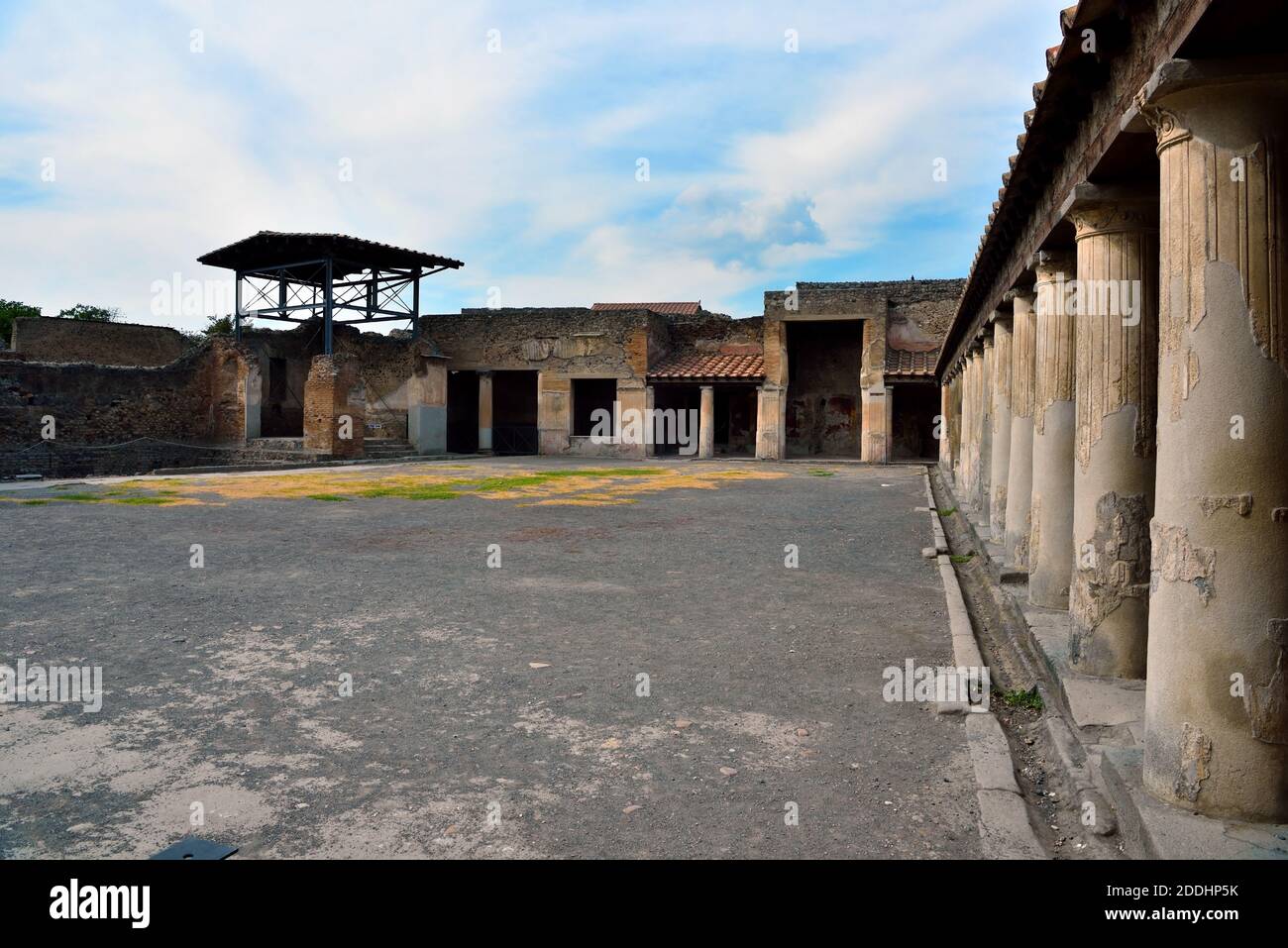 Ruins of Ancient Roman city of Pompeii Italy was destroyed and buried ...