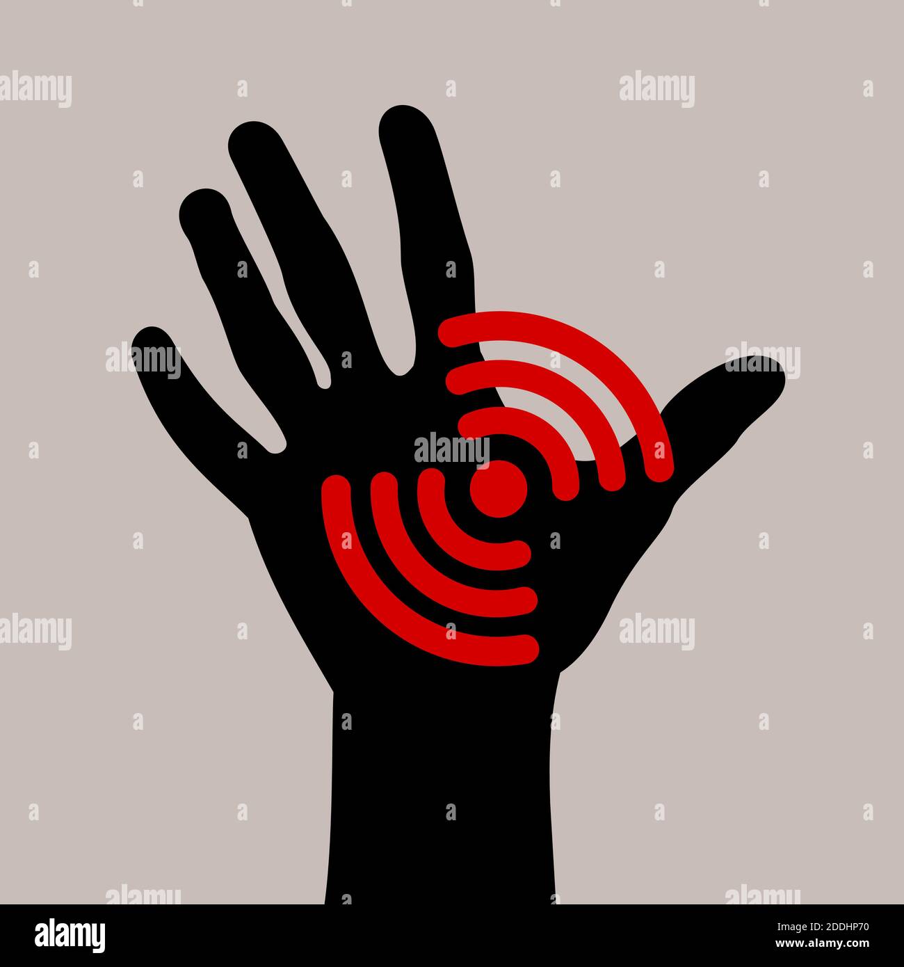 Implantation of microchip into hand. Device transmits signal. Modern ...