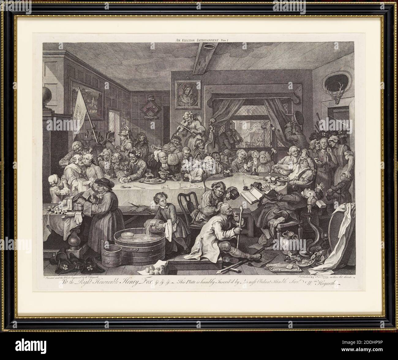 An Election Entertainment, Plate 1, 1755 William Hogarth (d.1764), 18th ...