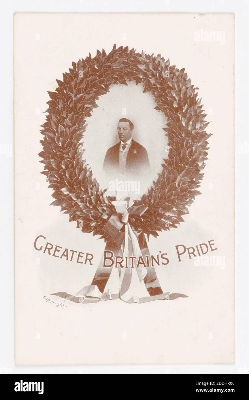 Postcard, Greater Britain's Pride, Portrait Of Joseph Chamberlain Stock ...