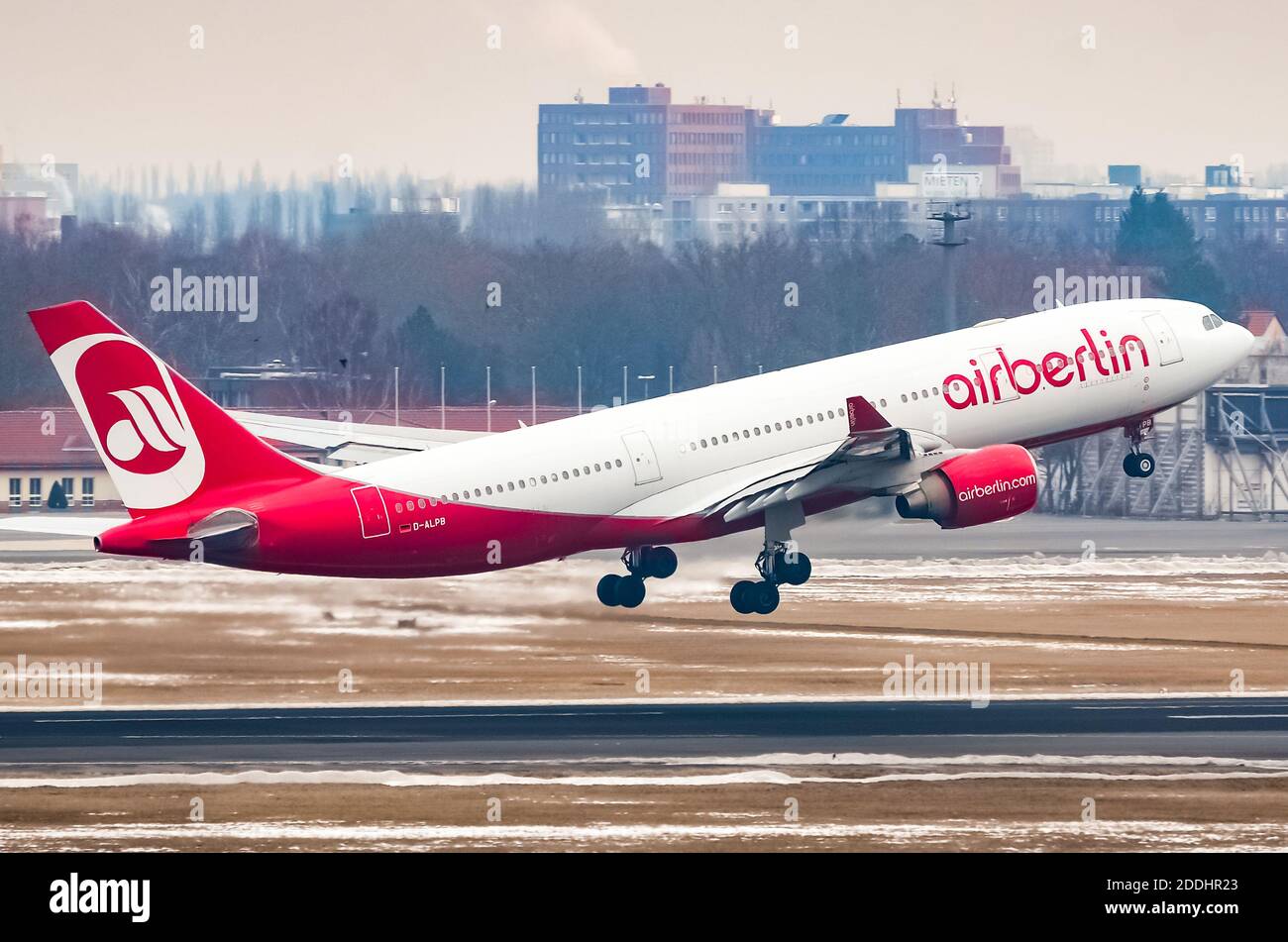 Air Berlin Airbus A330 airplane at the Berlin Tegel Airport Stock Photo ...