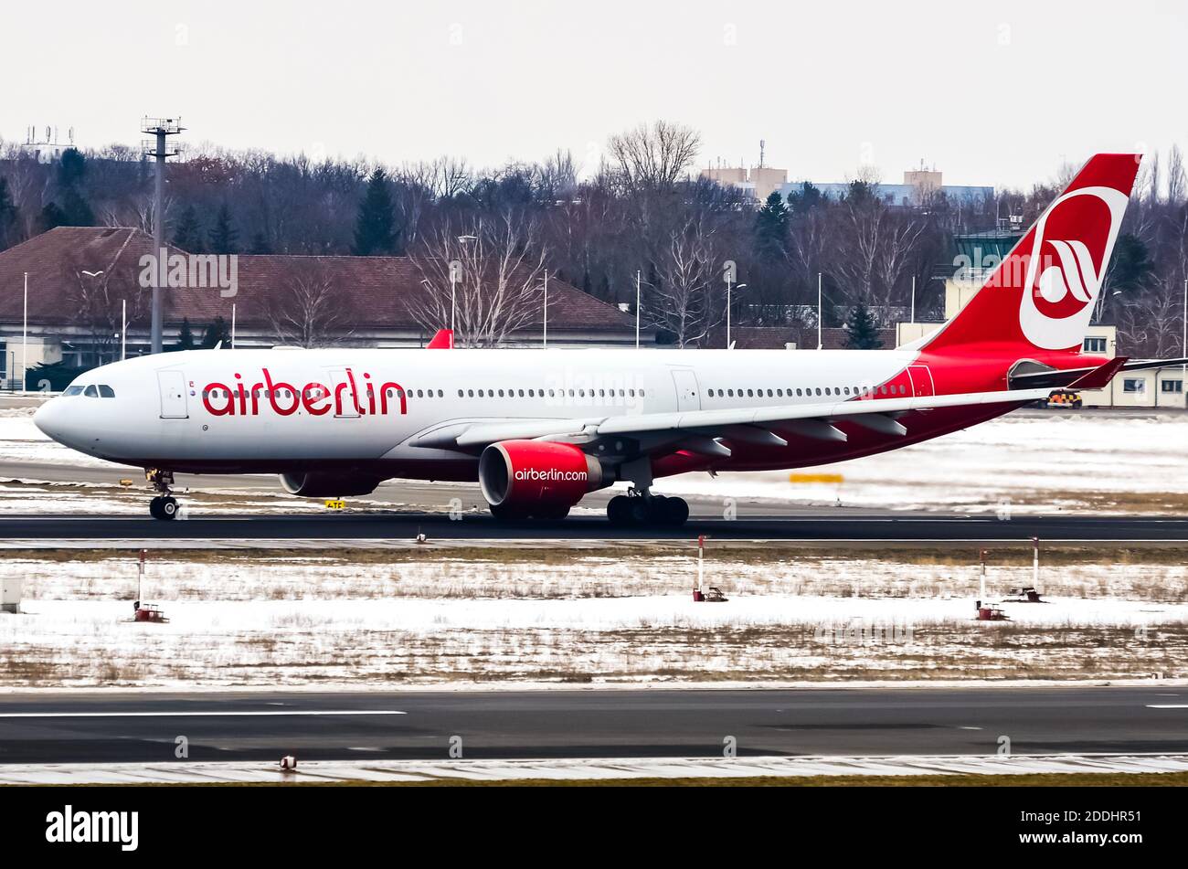 Air Berlin Airbus A330 airplane at the Berlin Tegel Airport Stock Photo ...