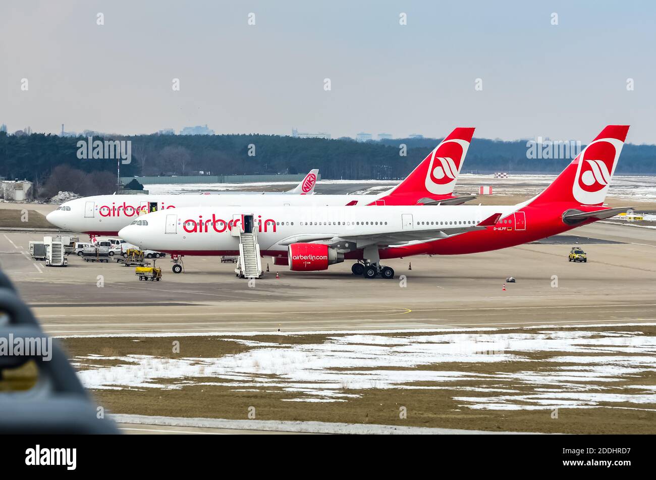 Air Berlin Airbus A330 airplane at the Berlin Tegel Airport Stock Photo ...