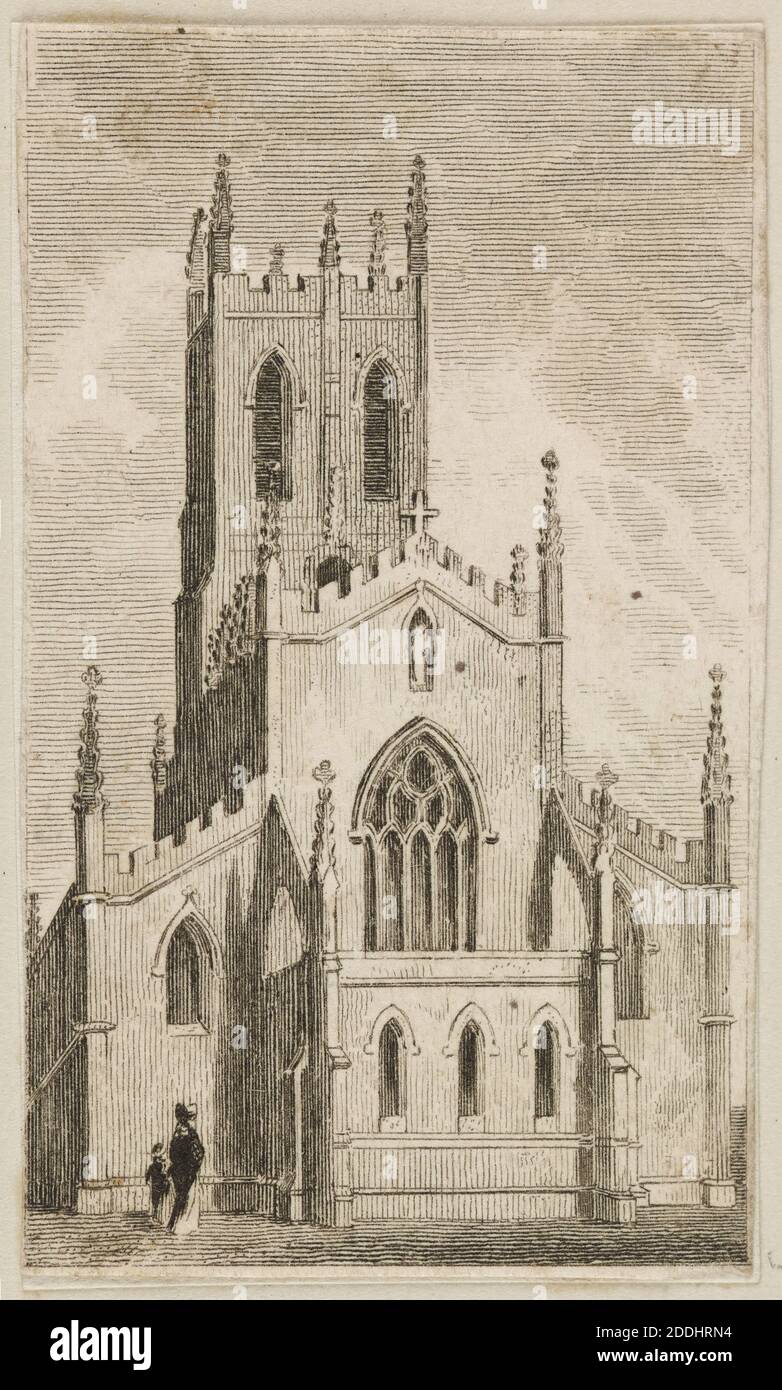 Engraving, St George's Church, Topographical Views, Religion, Christian ...
