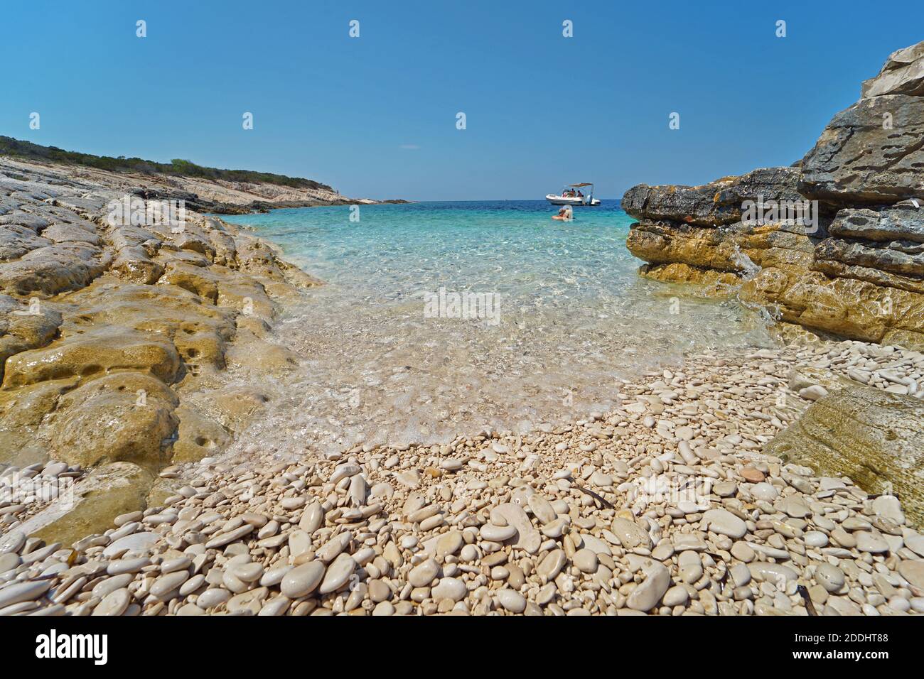 Beach on the island of Proizd, Adriatic Sea Stock Photo - Alamy