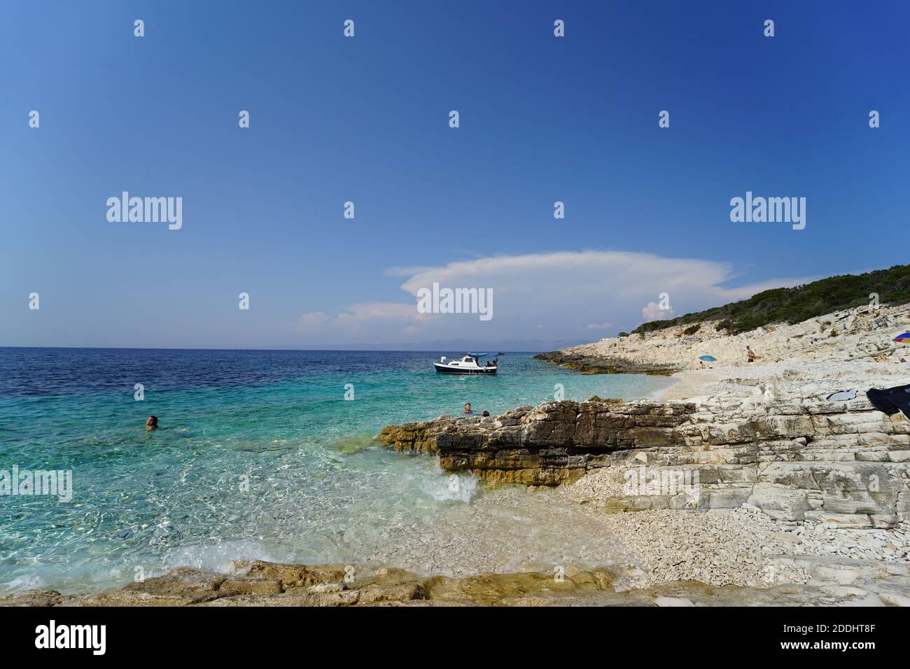 Beach on the island of Proizd, Adriatic Sea Stock Photo - Alamy