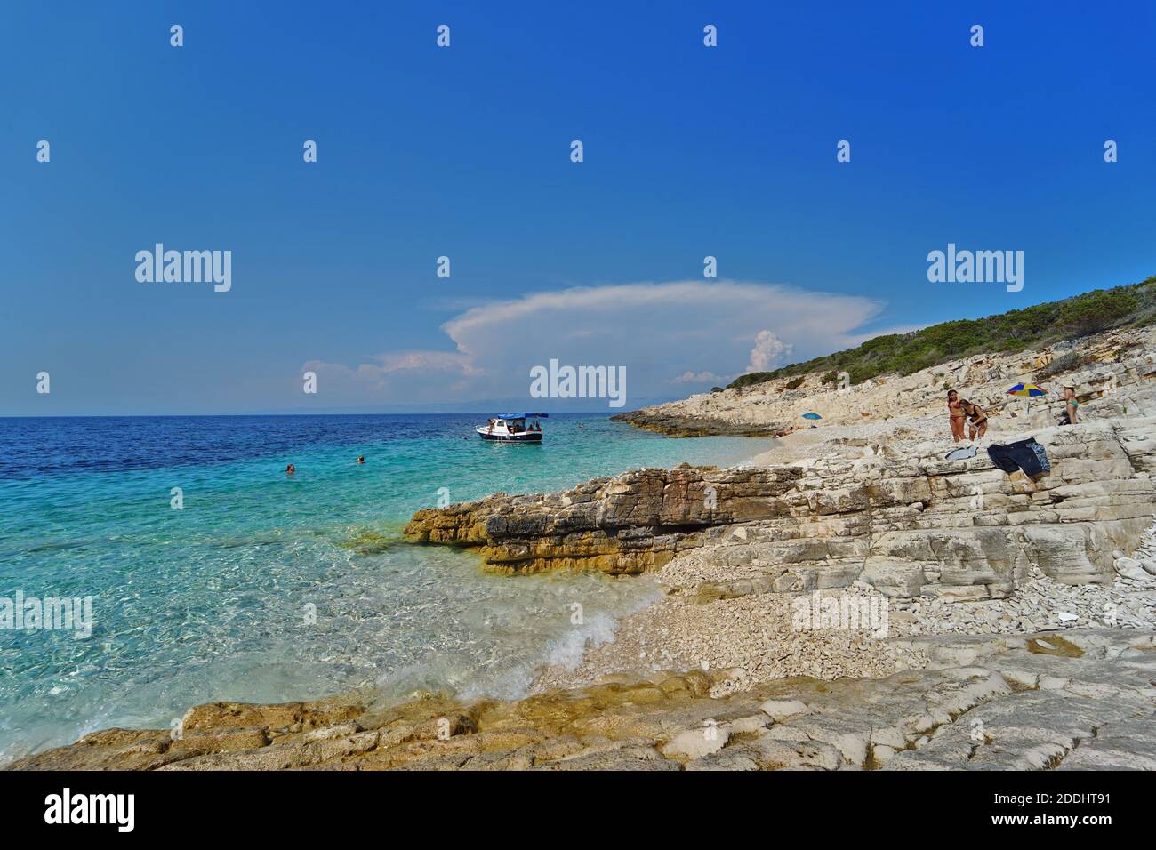 Beach on the island of Proizd, Adriatic Sea Stock Photo - Alamy