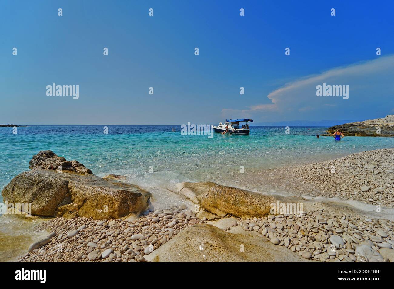 Beach on the island of Proizd, Adriatic Sea Stock Photo - Alamy