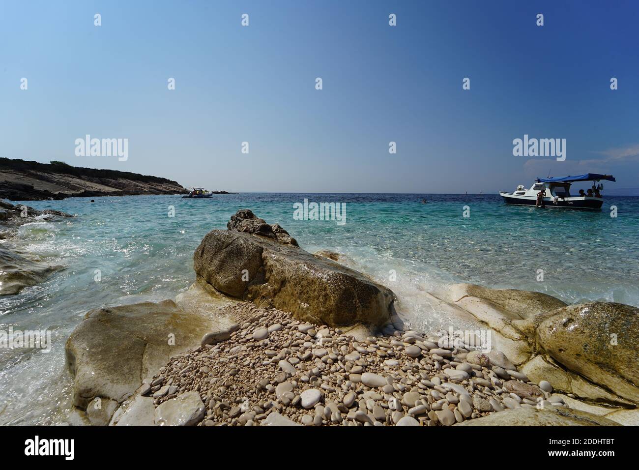 Beach on the island of Proizd, Adriatic Sea Stock Photo - Alamy