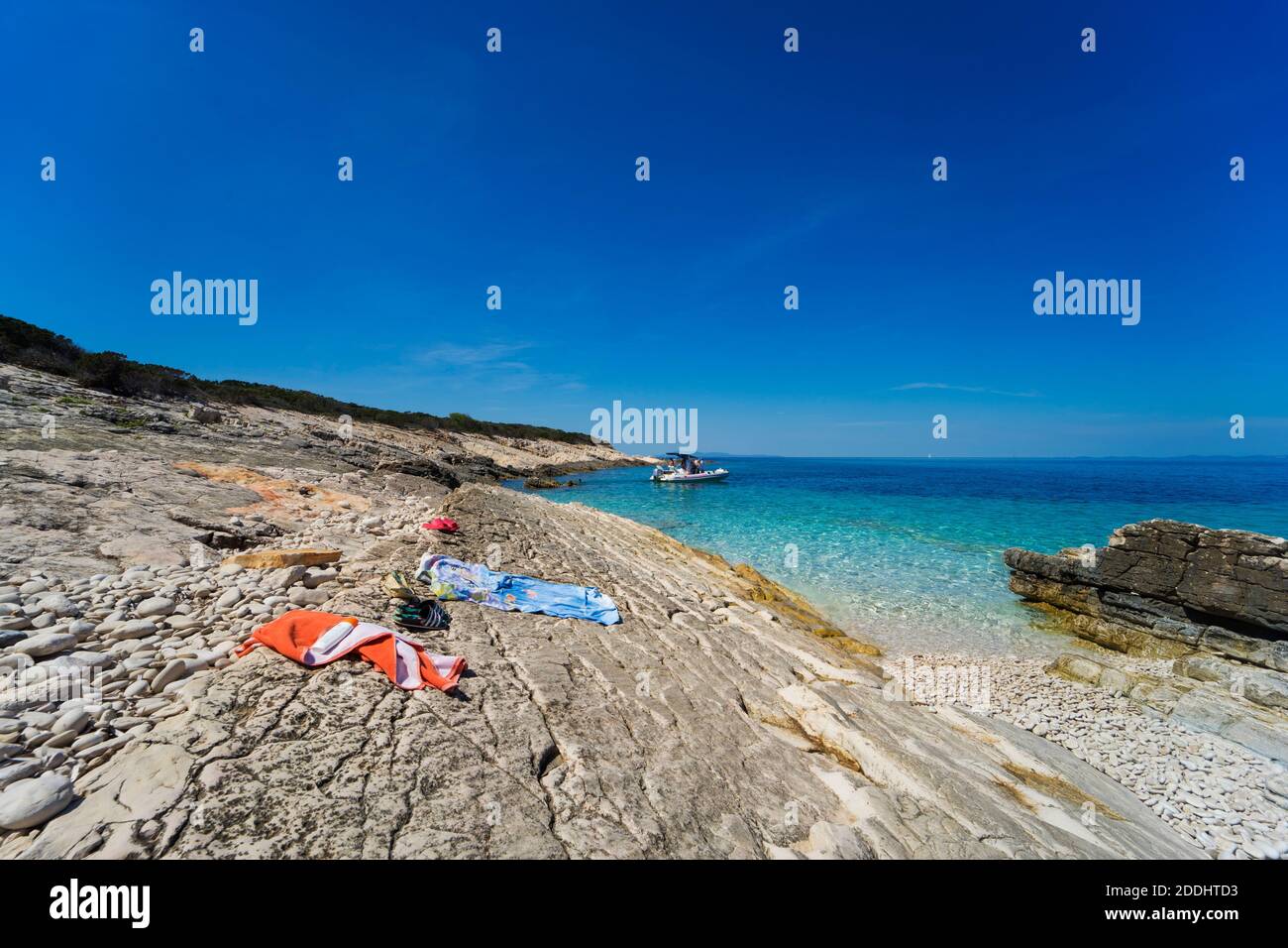 Beach on the island of Proizd, Adriatic Sea Stock Photo - Alamy