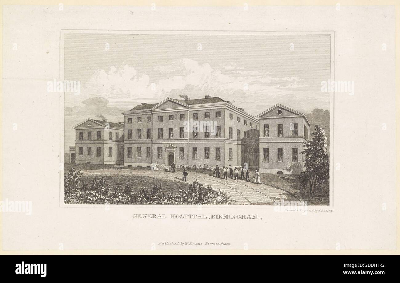 Engraving, General Hospital, Birmingham Artist: Thomas Radclyffe ...