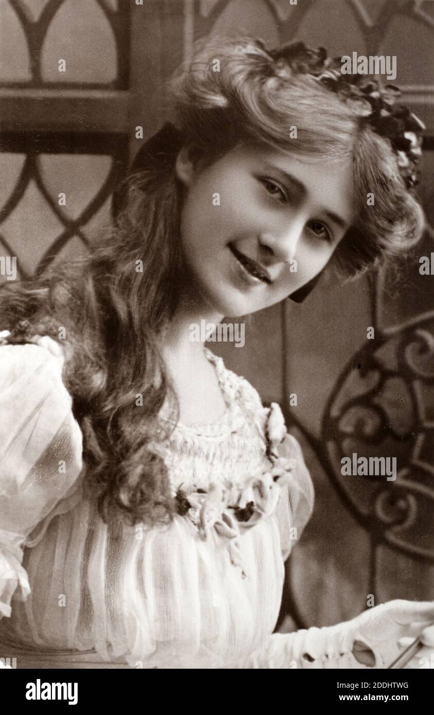 The notable Edwardian English actress and singer Phyllis Dare (1890 – 1975), taken from a ...