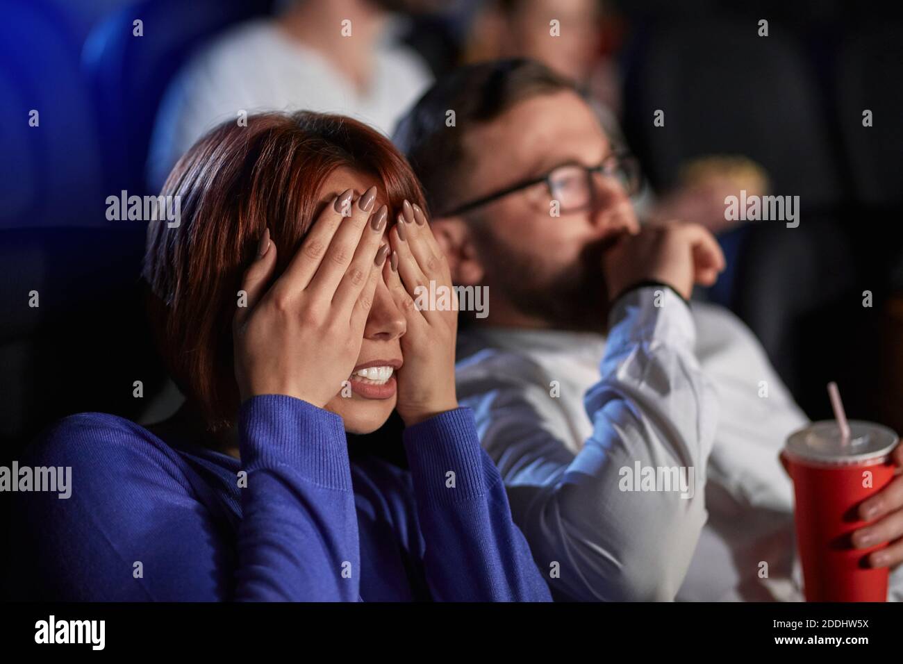 Horror film scared hi-res stock photography and images - Alamy