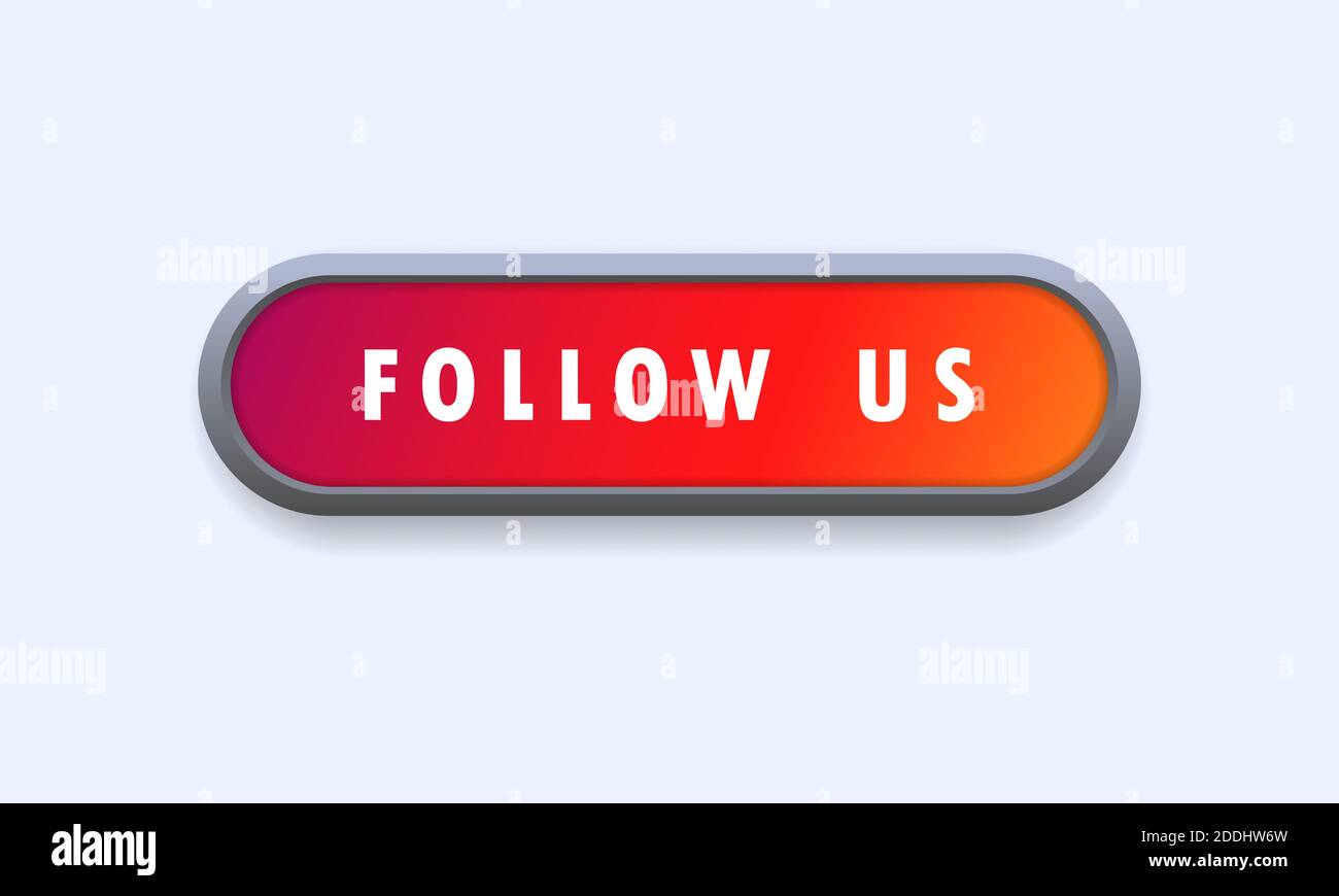Follow us buttons. Social media network concept. User interface element ...
