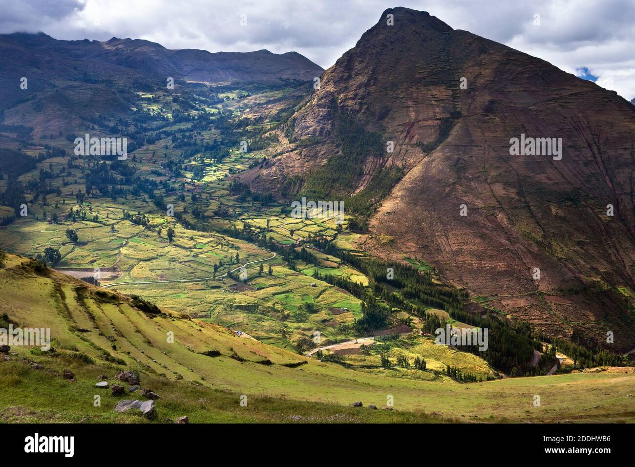 Sacred Valley of the Incas viewed from Qantus Raqay in Peru, South ...