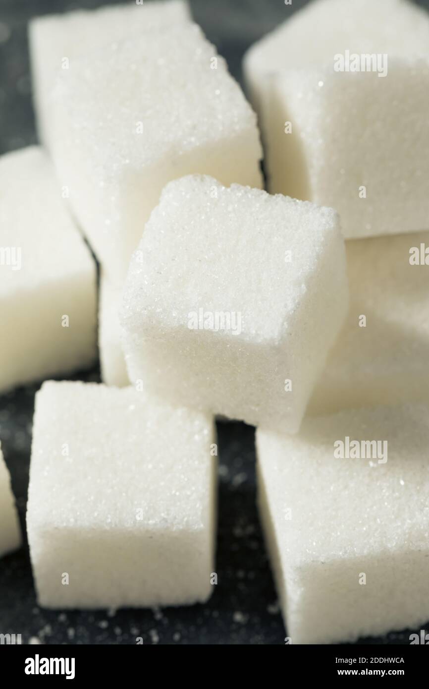 Sweet Organic White Sugar Cubes in a Bunch Stock Photo - Alamy