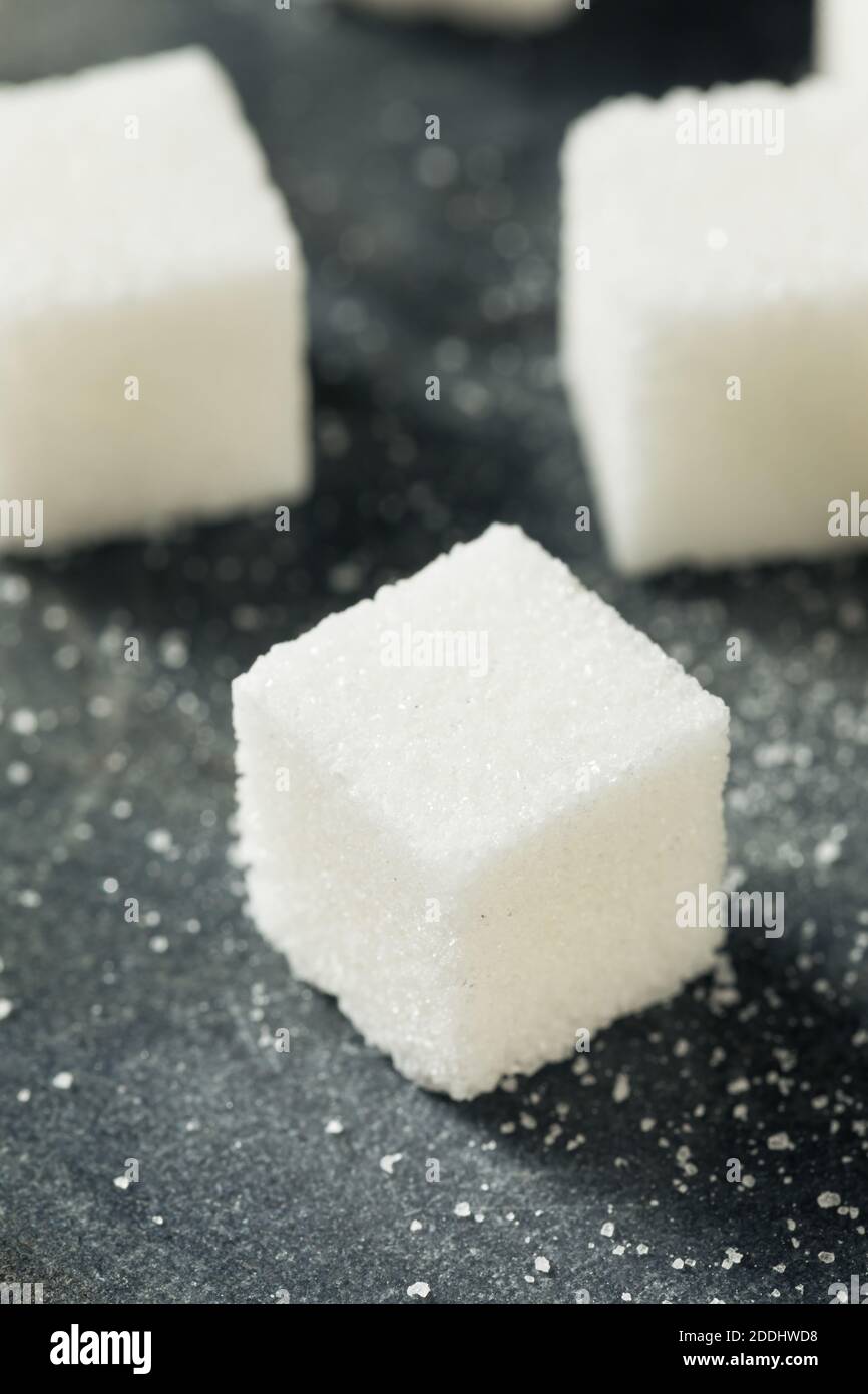 Sweet Organic White Sugar Cubes in a Bunch Stock Photo - Alamy