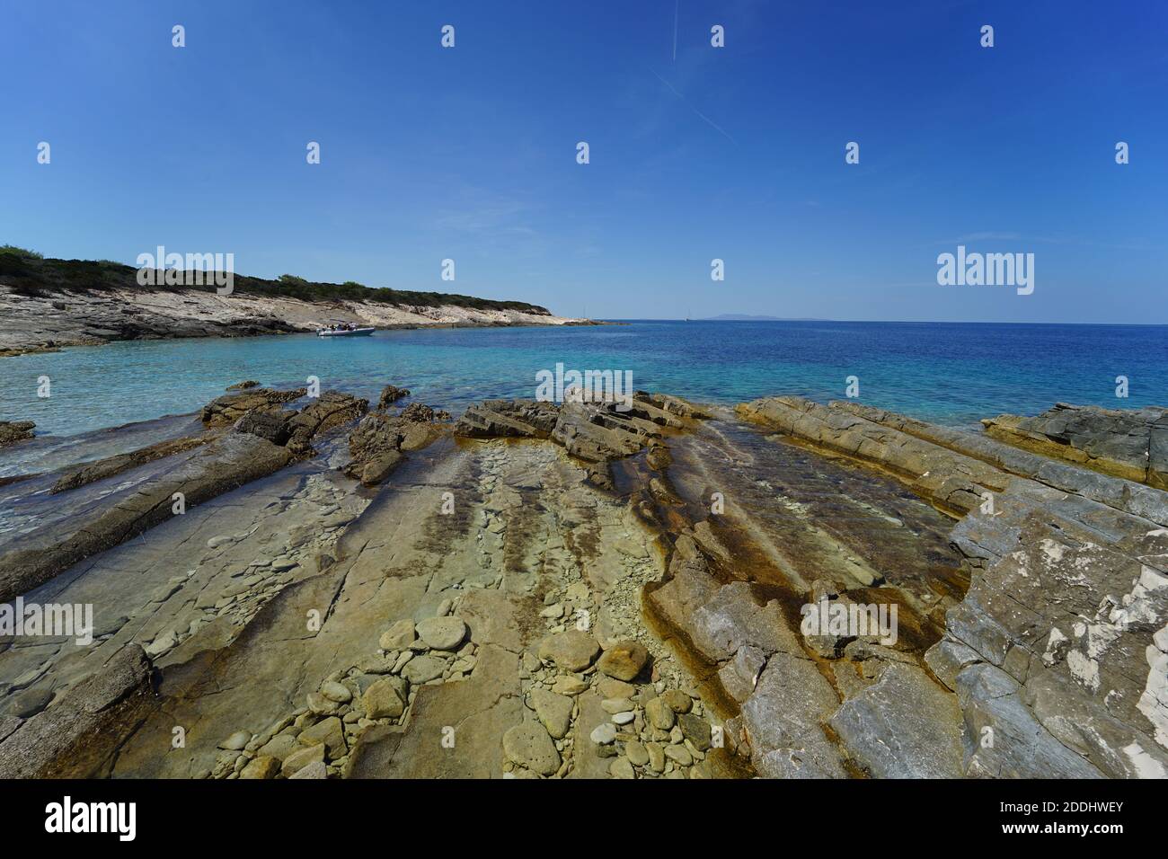 Beach on the island of Proizd, Adriatic Sea Stock Photo - Alamy