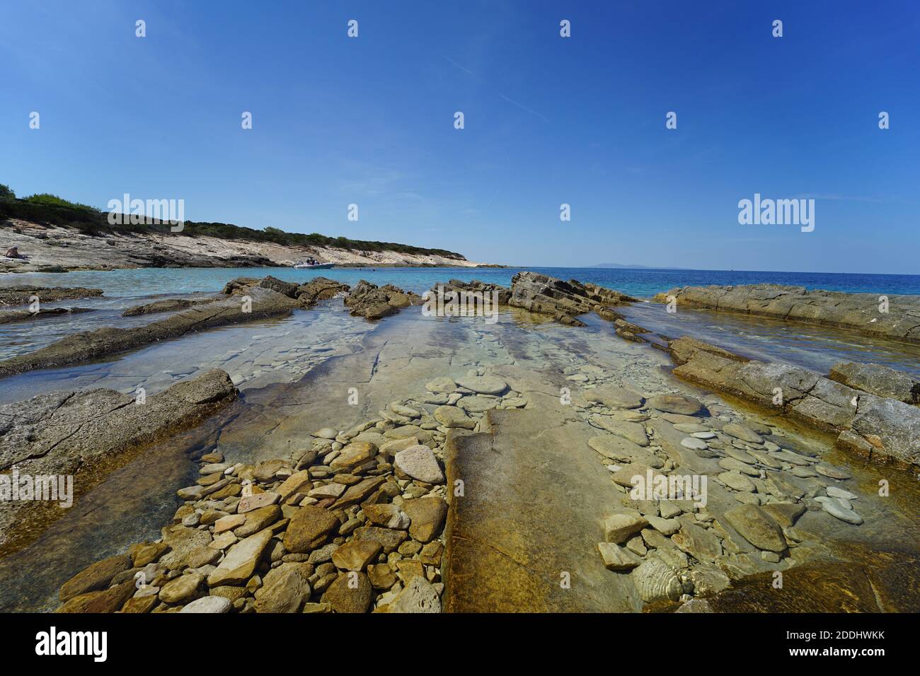 Beach on the island of Proizd, Adriatic Sea Stock Photo - Alamy