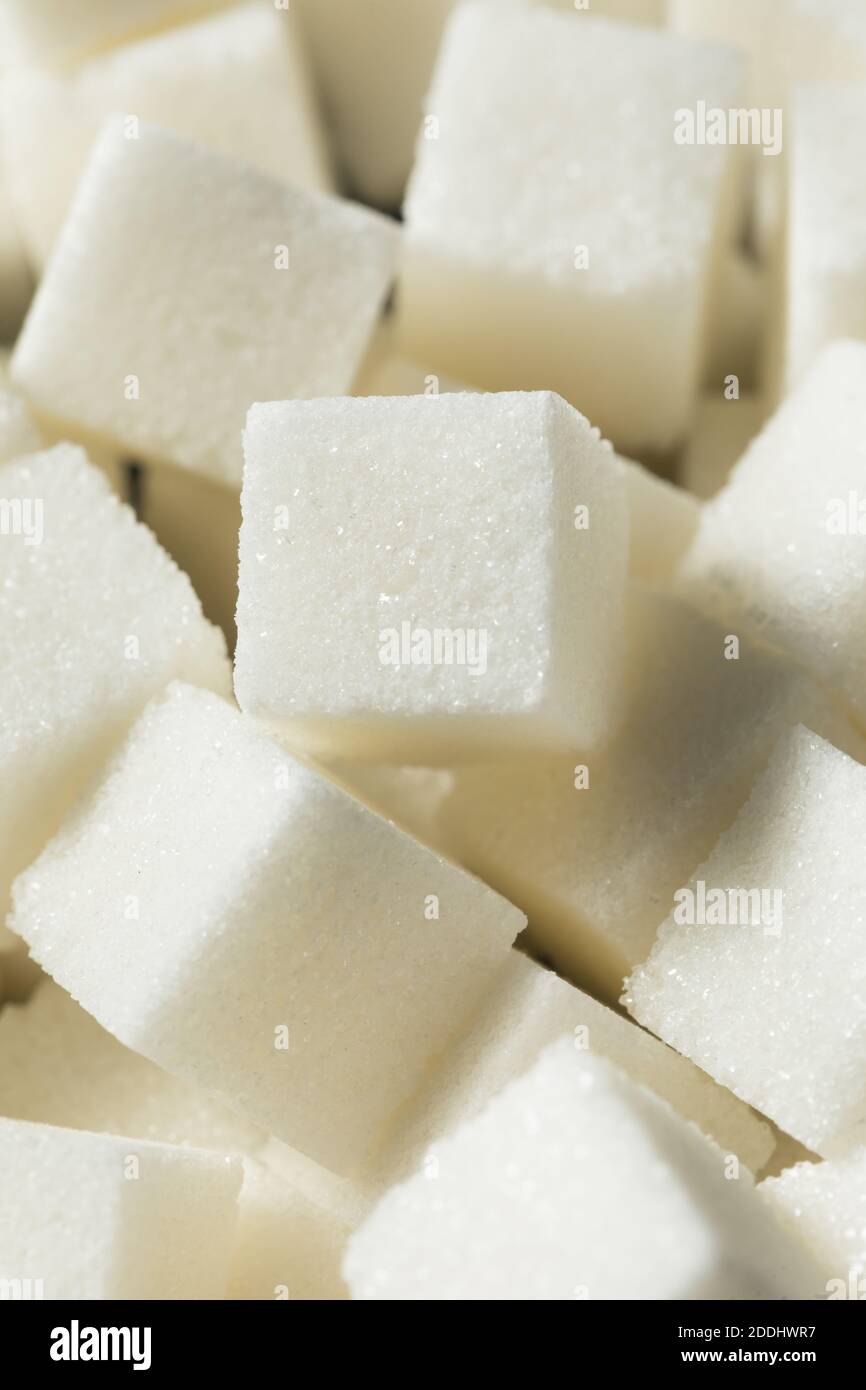 Sweet Organic White Sugar Cubes in a Bunch Stock Photo - Alamy