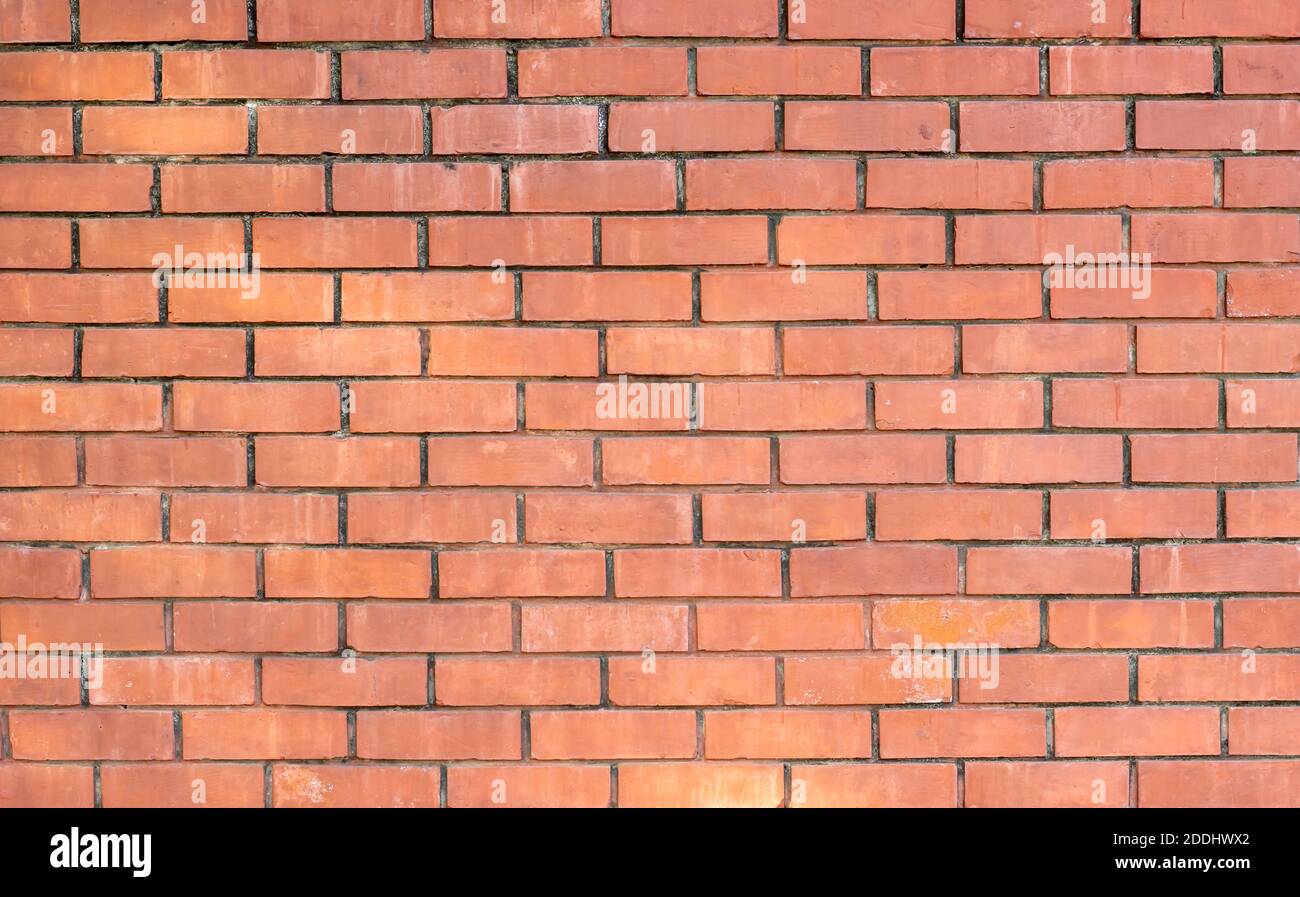Red brick pattern, brick wall closeup look Stock Photo - Alamy