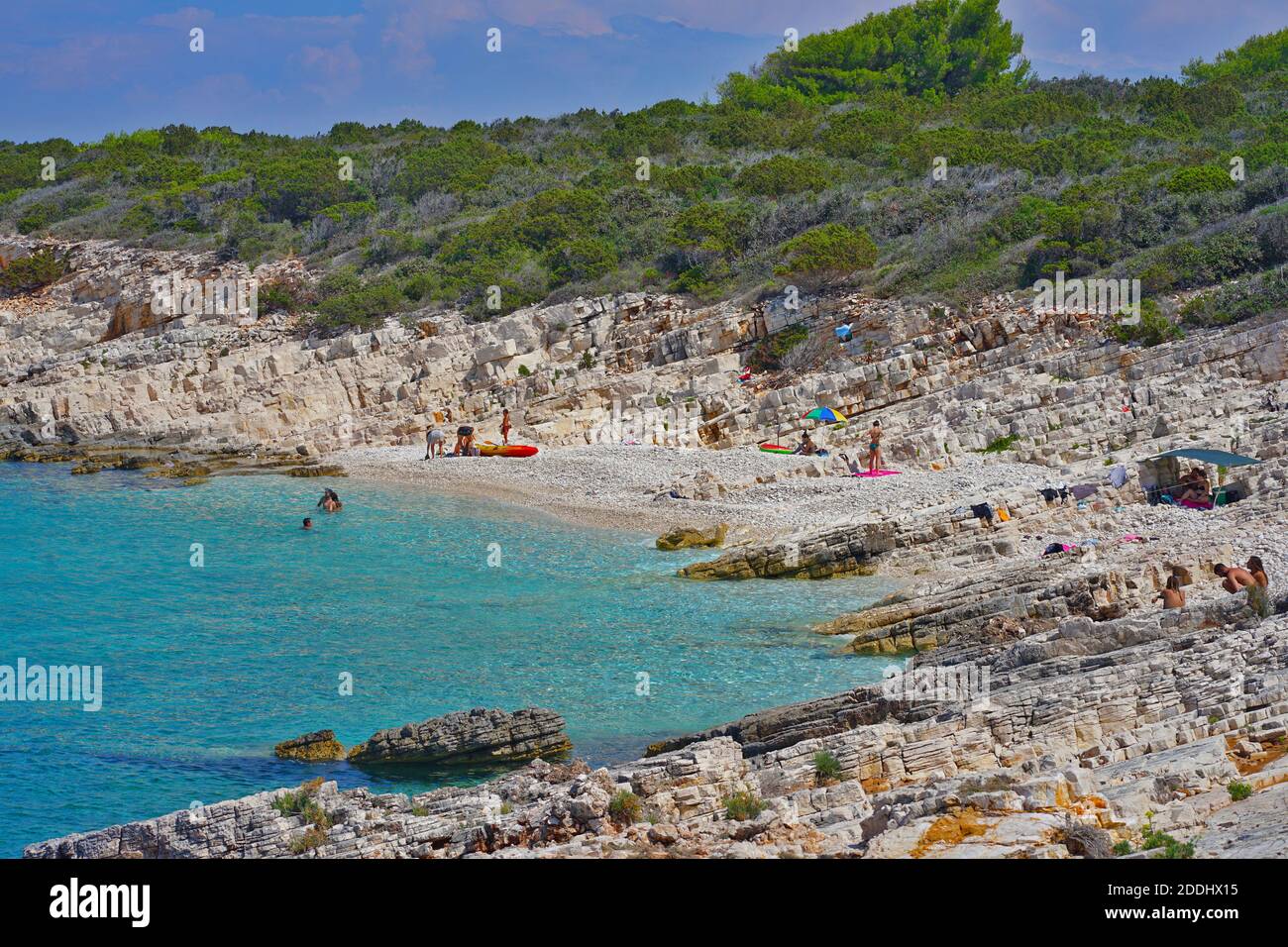 Beach on the island of Proizd, Adriatic Sea Stock Photo - Alamy