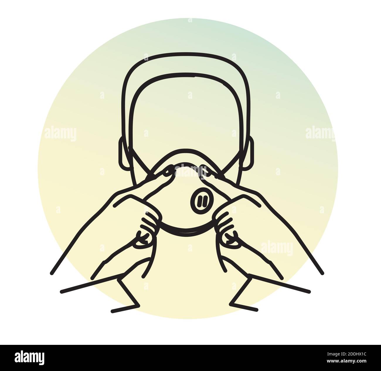 Mandatory to wear Protective Face Mask - Icon as EPS 10 File Stock ...