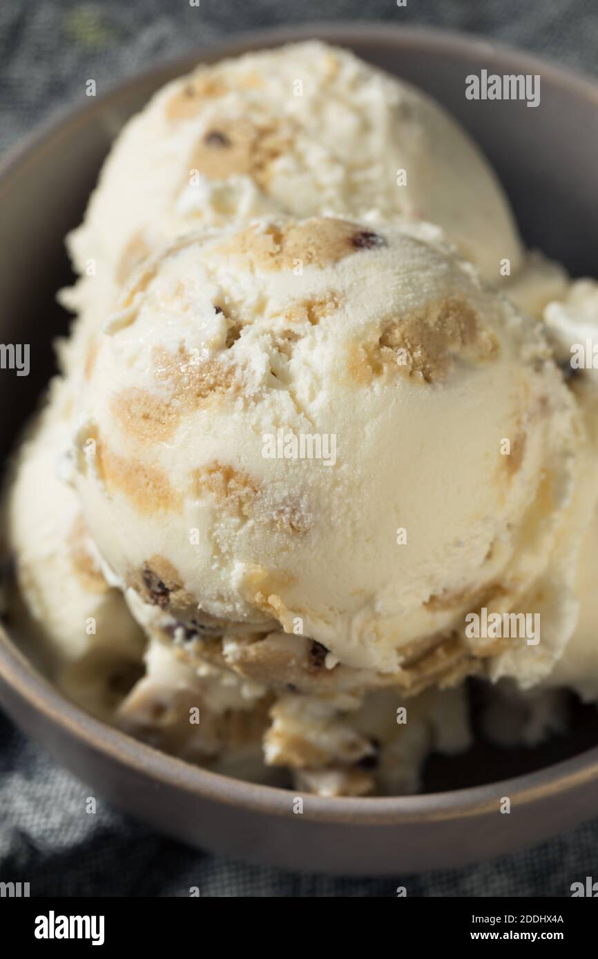 Frozen Cookie Dough Ice Cream Ready to Eat for Dessert Stock Photo - Alamy