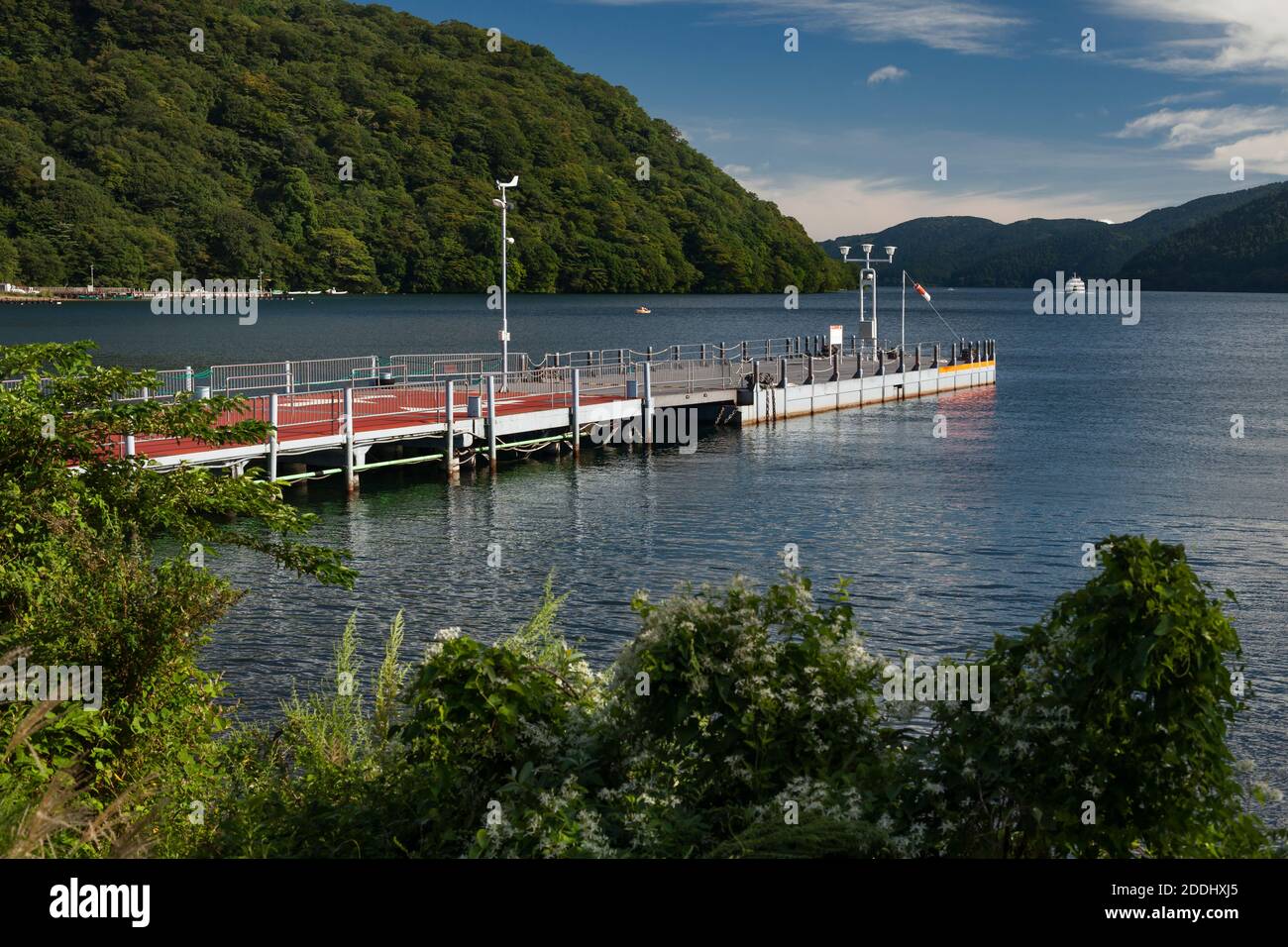Horizontal view of the dock of the Sightseeing Boat from Togendai to ...