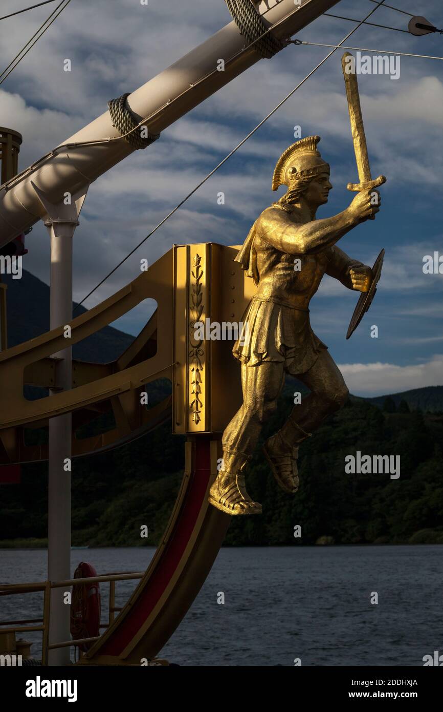 Vertical close-up shot of the figurehead of the Sightseeing Boat from ...