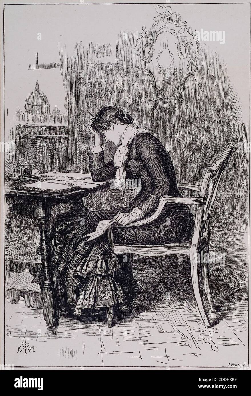 Writing letter 19th century hi-res stock photography and images - Alamy