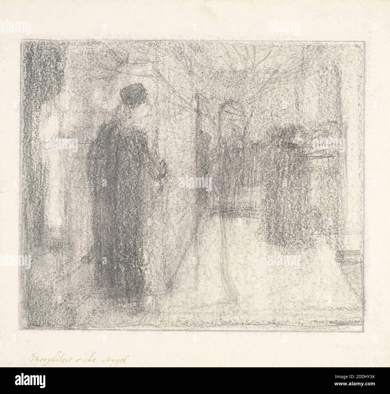 St Theophilus and the Angel, Sketch, Dalziels' Bible Gallery Ezekiel ...