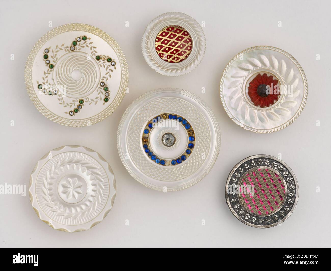 Group of 18th and 19th Century Buttons made in Birmingham, Mother-of ...