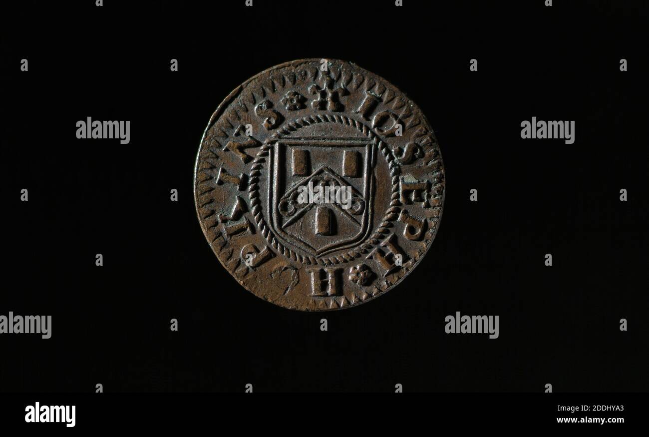 17th Century Birmingham Halfpenny Token,1666, Numismatics, Coin, 17th ...