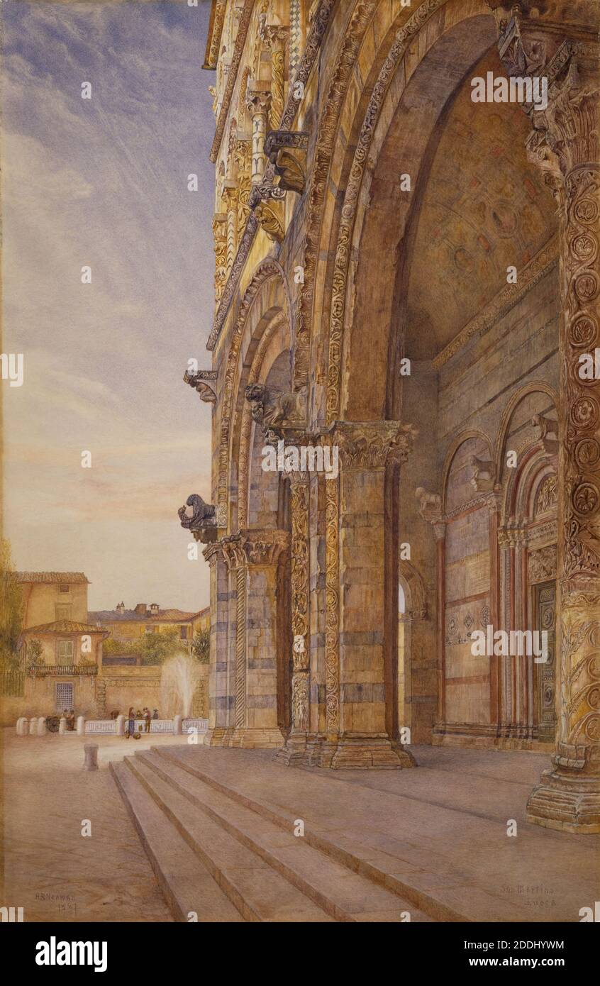 San Martino, Lucca, Italy, The West Front, 1887 By Henry Roderick ...