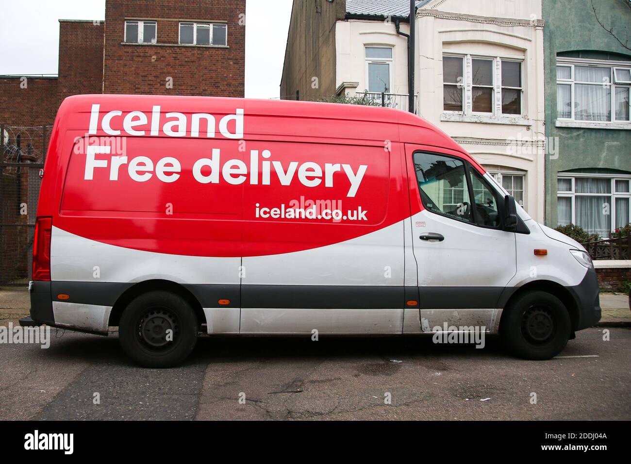 An Iceland delivery van seen parked on the road in London Stock Photo ...