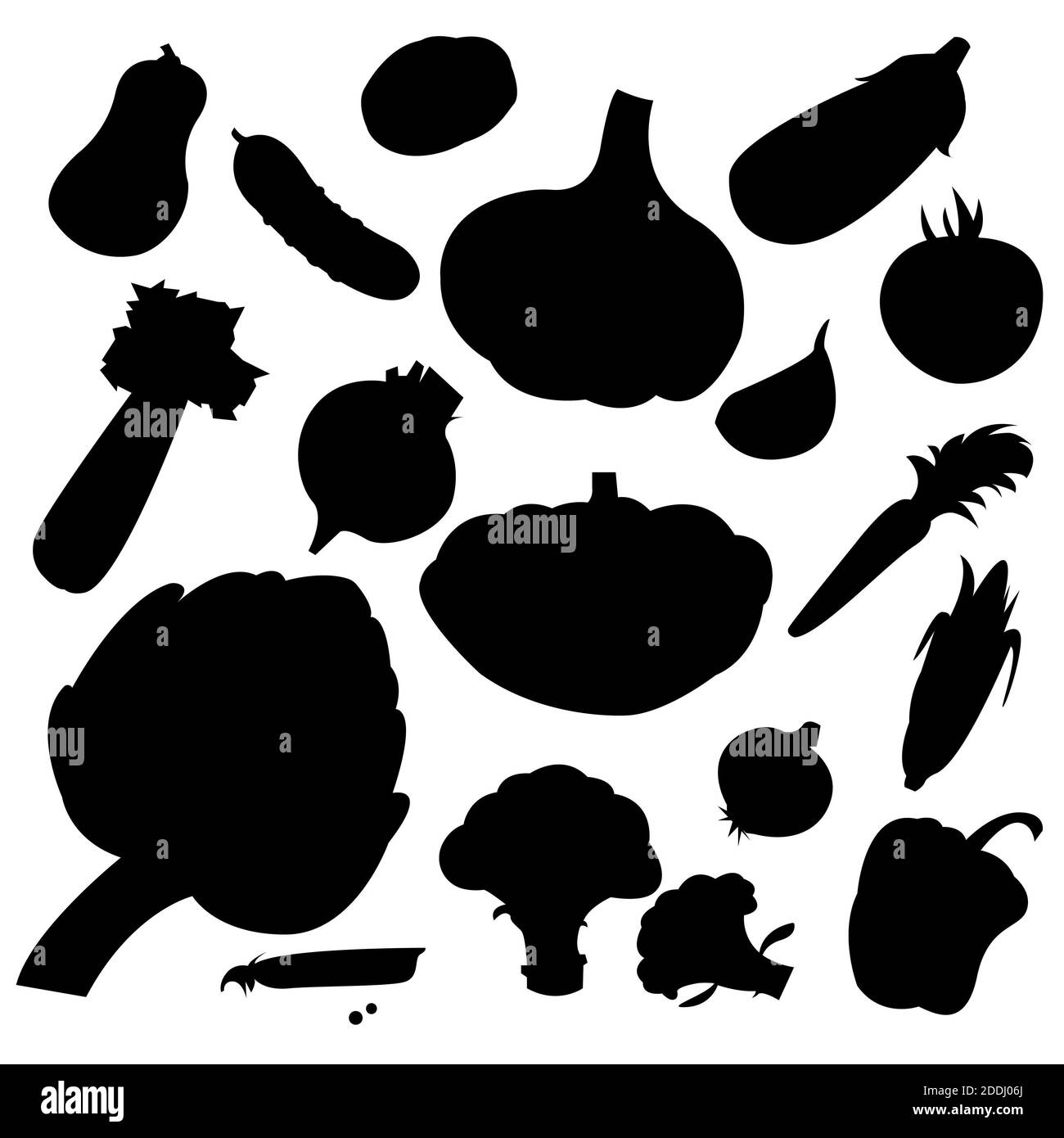 Vegetable Silhouette Vector Free