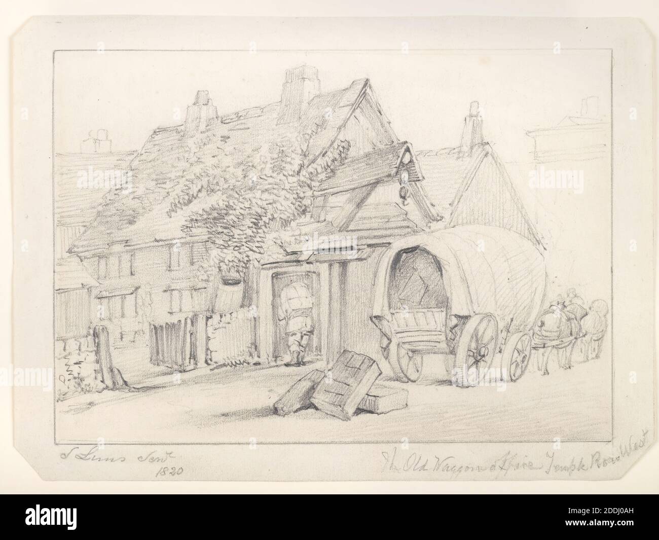 The Old Wagon House, Temple Row West, Birmingham, 1820 By Samuel Lines ...